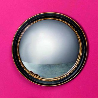 Chehoma Chehoma - Miroir convexe noir doré 27x3x27cm