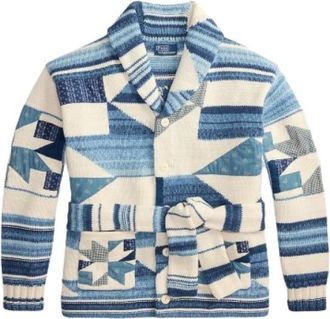 Polo Ralph Lauren Homme, Pulls, Multicolore, Taille: XL Cardigan Patchwork &agrave; Col Ch&acirc;le