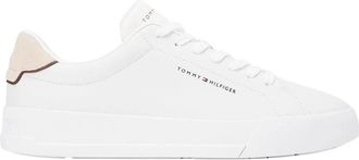 Tommy Hilfiger Homme, Chaussures, Blanc, Taille: 46 EU Court Leather Detail Baskets