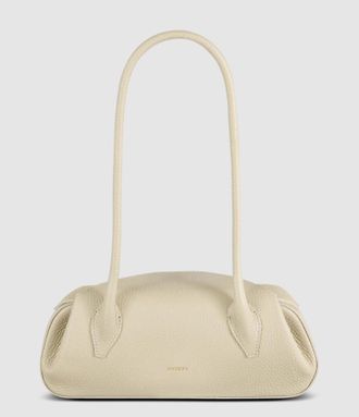 Yuzefi Sac Oyster Shoulder Bag Mini Cuir Grain&eacute; Angora
