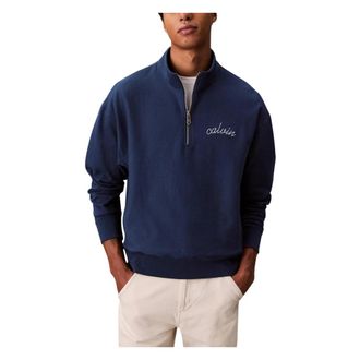 Calvin Klein Jeans Premium Terry Chain - - Sweatshirts & Hoodies - Herren - Blau - S