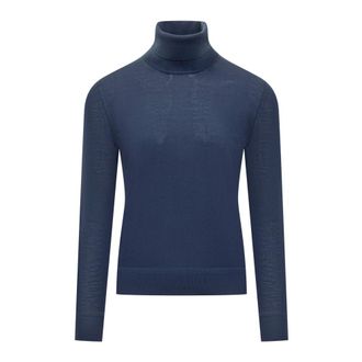 Tom Ford Homme, Pulls, Bleu, Taille: 2XL Pull Col Roul&eacute;