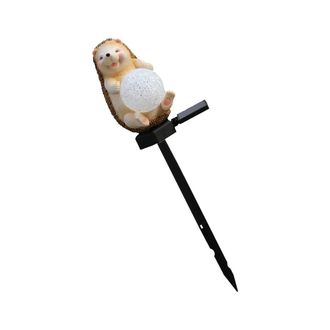 Hemobllo Solar Garten Bodenlampe Harz Solarenergielampe Bunt Solar Beleuchtetes Gartenornament Hof Terrasse Au&szlig;enbereich