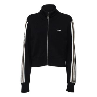 Autry Strickjacke aus Viskose mit durchgehendem Rei&szlig;verschluss - - Sweatshirts & Hoodies - Damen - Schwarzk - L