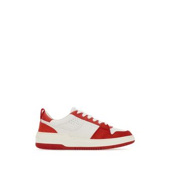 Ferragamo Zweifarbige Sneakers aus Leder und Wildleder - - Shoes - Damen - Wei&szlig; - 36 EU