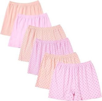 Generic 6-Pack Grand-m&egrave;re Femmes Plus &Acirc;g&eacute;es Mode Coton Culottes Sous-v&ecirc;tements Personnes &Acirc;g&eacute;es Dames Culottes Taille Haute Boxer Shorts Sous-v&ecirc;tements(XXXX-La