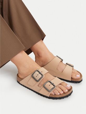 Birkenstock Pantoletten Birkenstock Arizona Wire Buckle 1031579 Beige