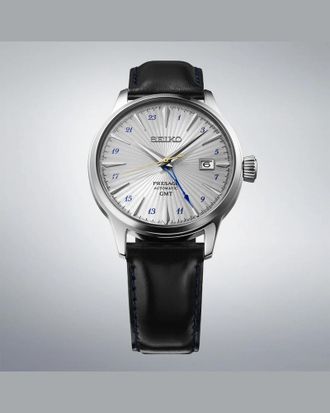 Seiko Presage Cocktail Time 40.5mm, Lederarmband, Sicherheitsfaltschlie&szlig;e, Gangreserve etwa 41 Stunden Herrenuhr SSK049J1