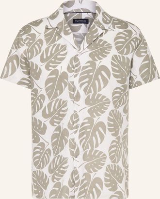 Strokesman's Strokesmans Resorthemd Comfort Fit Mit Leinen braun