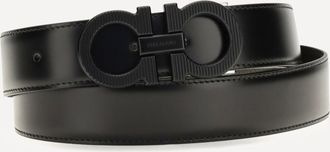 Ferragamo Reversible adjustable Belt with textured Gancini buckle Male 90