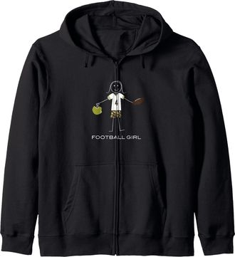 Whyitsme Design Lustiger Fu&szlig;ballspieler f&uuml;r Damen Kapuzenjacke