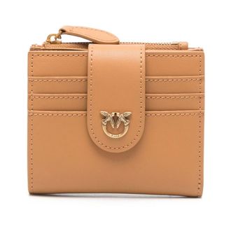 Pinko Pinko, Femme, Accessoires, Beige, Taille: ONE Size Portefeuilles Beige avec des Accents Marron et Or
