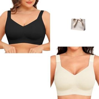Generic Soutien-gorge Curvebaby/Weluxy Impressbe super raffermissant pour femme, sans armatures, fini les seins affaissés, 2 pièces-F, XXL / B