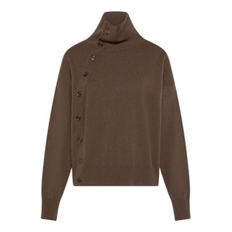 Seventy Pullover mit Rollkragen und Kn&ouml;pfen - - Knitwear - Damen - Braun - XS