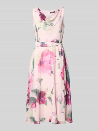 Vera Mont Knielanges Cocktailkleid mit Bindeg&uuml;rtel