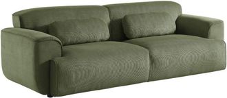 Sweeek Sweeek - Canapé. Wallas. 3 places. tissu velours côtelé l 230 x p 98 x h 73cm Velours côtelé Vert