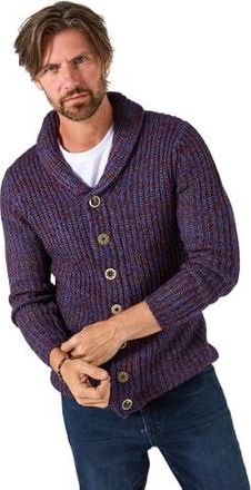 Joe Browns Stylish Reel Shawl Cardigan, Violet, XL Homme