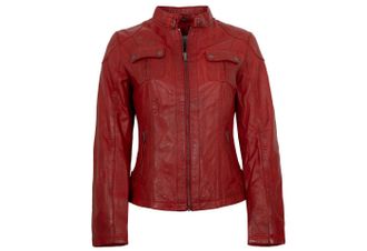7eleven Lederjacke Anita 7eleven - Damen Lederjacke Lammnappa rot