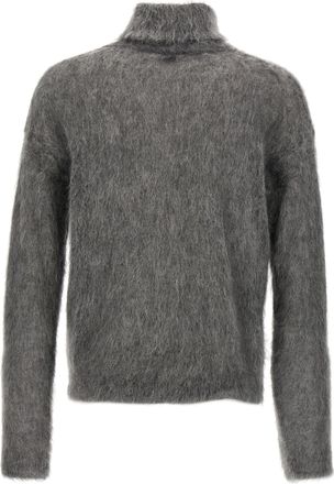 Saint Laurent Mohair Blend Turtleneck - Gray