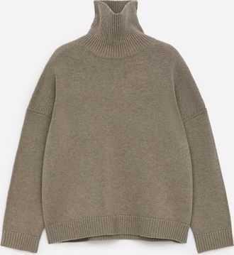 Arket Rollkragenpullover Aus Wolle -Beige