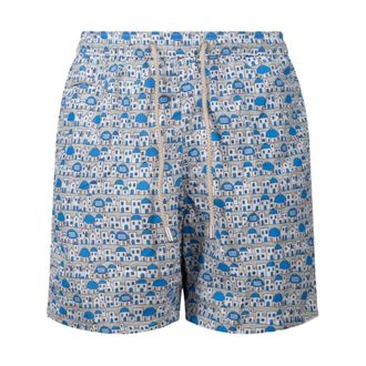 MC2 Saint Barth Badeshorts mit griechischem Dorf-Print - - Swimwear - Herren - Mehrfarbig - S