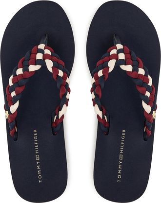 Tommy Hilfiger Zehentrenner Tommy Hilfiger Th Wedge Braided Summer Sandal FW0FW09198 Bunt