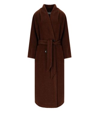 Marella MANTEAU AVEC CEINTURE PIRANIA MARRON MARELLA