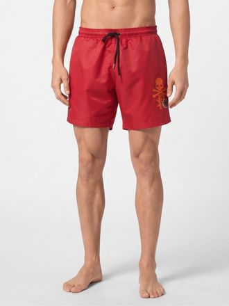 Philipp Plein Badeshorts aus Nylon mit elastischem Bund und Kontrast-Logo