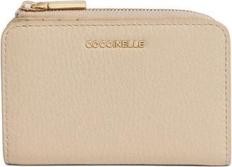 Coccinelle Femme, Accessoires, Beige, Taille: ONE Size Portefeuille Souple M&eacute;tallis&eacute;