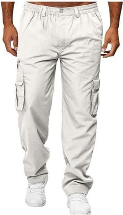 Generic Pantalon Jean Noir Homme Large Toile Militaire Molleton Enduit Pied Super Sportswear Cropped D&eacute;cal&eacute; Trail Italienne Cotele Fleuri Bandana Complet Reha