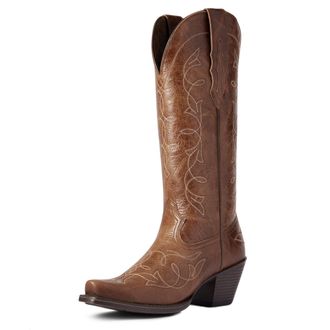 Ariat Womens Heritage D Toe StretchFit Western Boots in Dark Tan, B Medium Width, Size 41.5, by Ariat