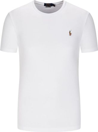Ralph Lauren Jersey T-Shirt mit Poloreiter-Stickerei, Custom Slim Fit in