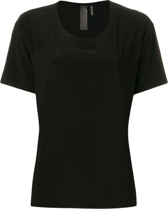 Norma Kamali Femme, Tops, Noir, Taille: 40 FR Pull Noir Manches Courtes Polyester