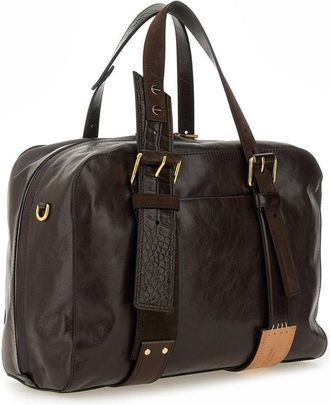 Moschino Womens Leather Bag Brown Shoulder