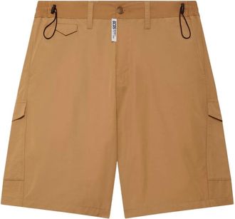 GCDS Gcds - Shorts Bermuda en popeline - Homme - Shorts - Beige - Taille: XL