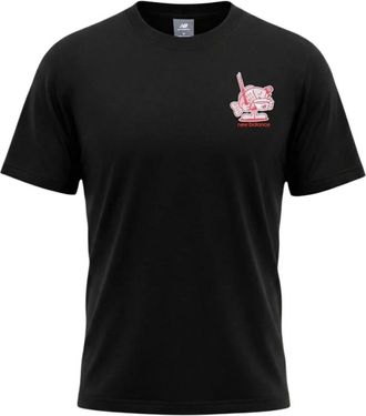 New Balance Homme, Tops, Noir, Taille: XL T-Shirt Imprim&eacute; en Coton &agrave; Manches Courtes