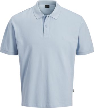 Jack & Jones Poloshirt JACK & JONES JPRBLAWESTON SS POLO, Herren, Gr. XL, chambray blau detail:solid, Jersey, Obermaterial: 100% Baumwolle, unifarben, regular fit 