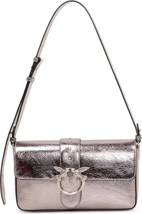 Pinko Pinko, Femme, Sacs, Gris, Taille: ONE Size Love Bag One Sac Bandouli&egrave;re Slouchy