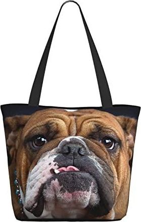 AOOEDM Bulldog Face Ladies Shopping Bag 13x11x7in.Le cadeau parfait pour la Saint-Valentin.Cest de la Saint-Valentin pour maman, fille, &eacute;pouse, etc