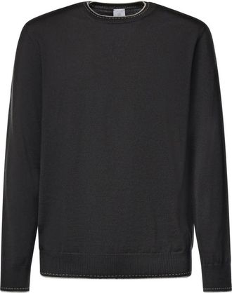 Eleventy Homme, Pulls, Noir, Taille: XL Maille &agrave; col rond