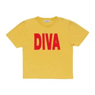 Carne Bollente Diva T-Shirt - - Tops - Damen - Gelb - S