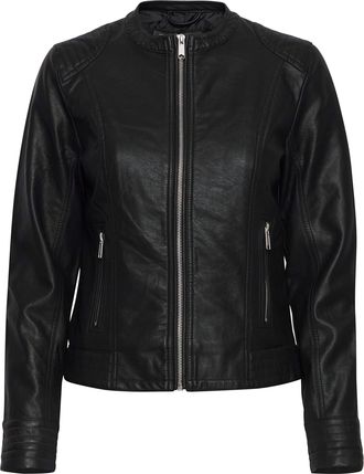 b.young BYACOM JACKET Damen Jacke Kunstlederjacke 20809396, Gr&ouml;&szlig;e:42, Farbe:Black (200451)