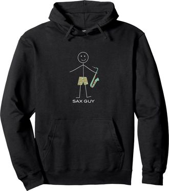 Whyitsme Design Lustiger Saxophonspieler f&uuml;r Herren Pullover Hoodie