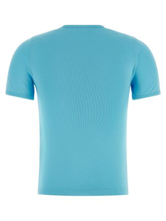 Courr&egrave;ges Signature Logo Patch T-shirt - Turquoise