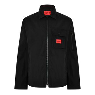 HUGO BOSS Hugo - Hemdjacke f&uuml;r Herren, Baumwolle (Schwarz)
