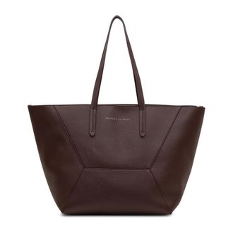 Brunello Cucinelli BC Duo Leder Tote Bag - - Bags - Damen - Rot - ONE SIZE