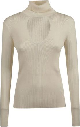 P.A.R.O.S.H. P.a.r.o.s.h., Femme, Pulls, Beige, Taille: 42 FR Leila Turtle Neck Sweater