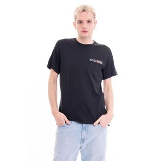 Barbour Homme, Tops, Noir, Taille: S T-shirt &agrave; poche dans le style Durness