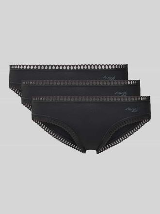 sloggi Slip mit H&auml;kelspitze Modell GO Crush im 3er-Pack