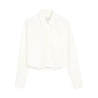 Ami Cropped Baumwollhemd - - Blouses & Shirts - Damen - Wei&szlig; - L